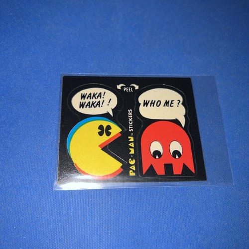 🔥Vintage Midway Pac-Man Sticker Fleer 1980 #54 of 54 "Waka Waka Who Me ...