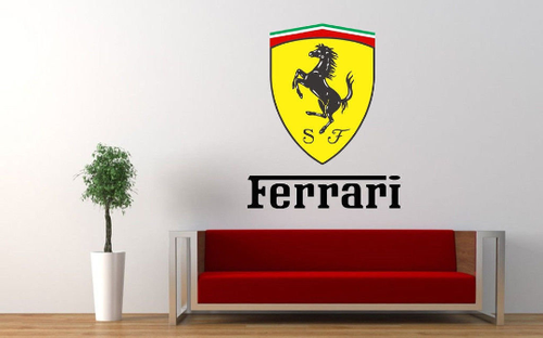 FERRARI Wall Sticker Bedroom Art Decal Mural supercar graphic | eBay