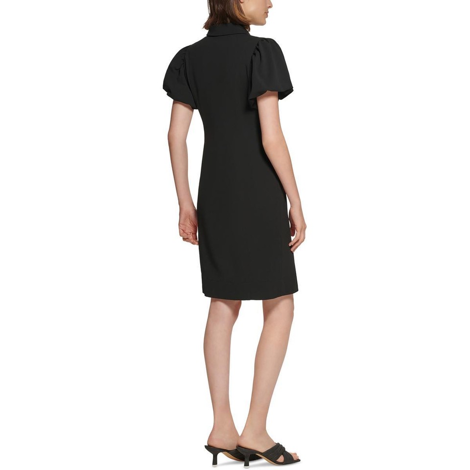 Calvin Klein Womens Black Collar Knee-Length Sheath Dress 10 BHFO 3700 ...