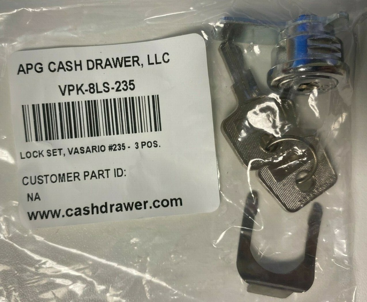 APG VPK-8LS-235 Vasario Lock Set Kit - Fits Square, Revel, HP, NCR ...