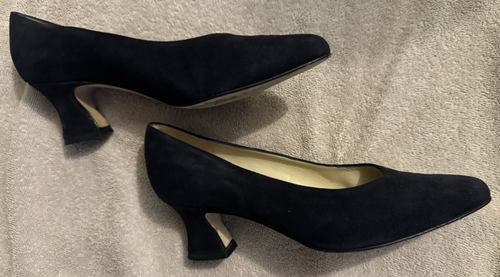 Classiques Entier Black Suede Spool Heel Pumps 7.5 | eBay.de