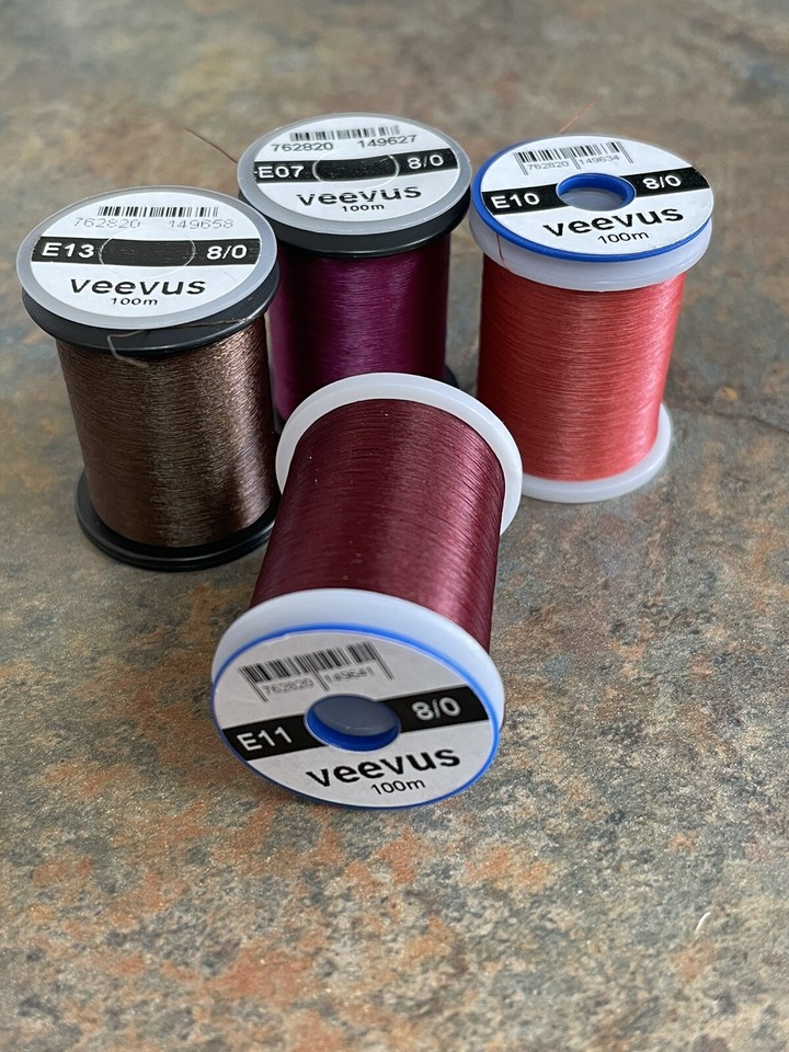 VEEVUS 8/0 FLY TYING THREAD. YOU PICK THE COLOR. FLAT RATE SHIPPING ...