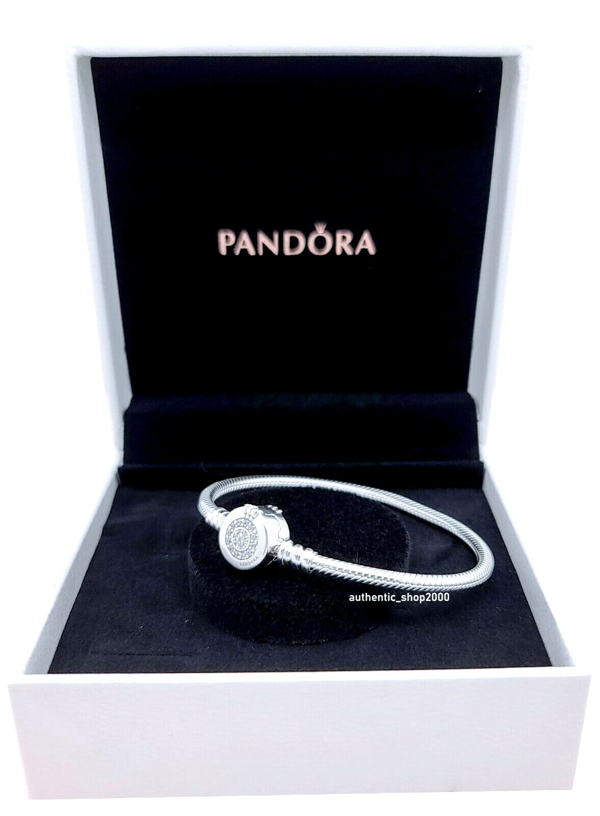 NEW Authentic PANDORA 925 Moments Sparkling Crown O Charm Bracelet ...