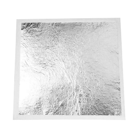 SIM GOLD LEAF Lot 100 Feuilles d'argent Pur 100%, 60 X 60 mm Feuille ...