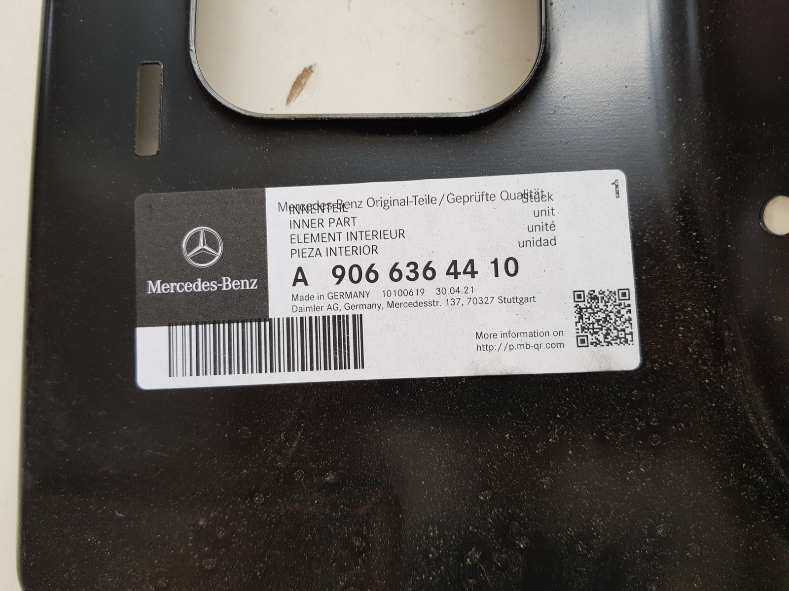Innenteil Seitenwand links A9066364410 Original Mercedes Sprinter W906 ...