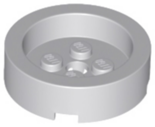 LEGO 68325 LIGHT BLUISH GRAY Brick, Round 4 x 4 with Recessed Center ...