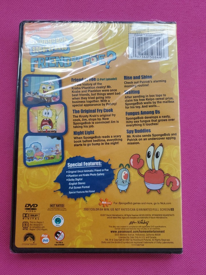 Spongebob Squarepants - Friend or Foe DVD 2007 Nickelodeon NEW ...