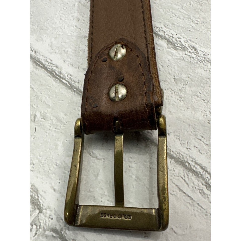 NAKARA Namibia Brown Ostrich KANGO Leather Belt w/ Brass Buckle | eBay