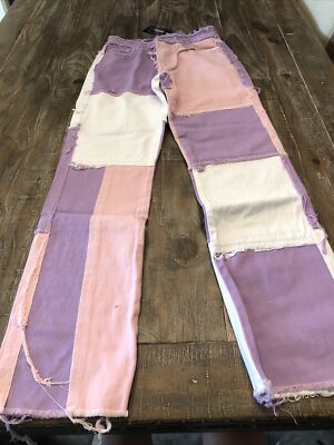 Jaded London Pastel Patchwork Jeans Size W25 | eBay