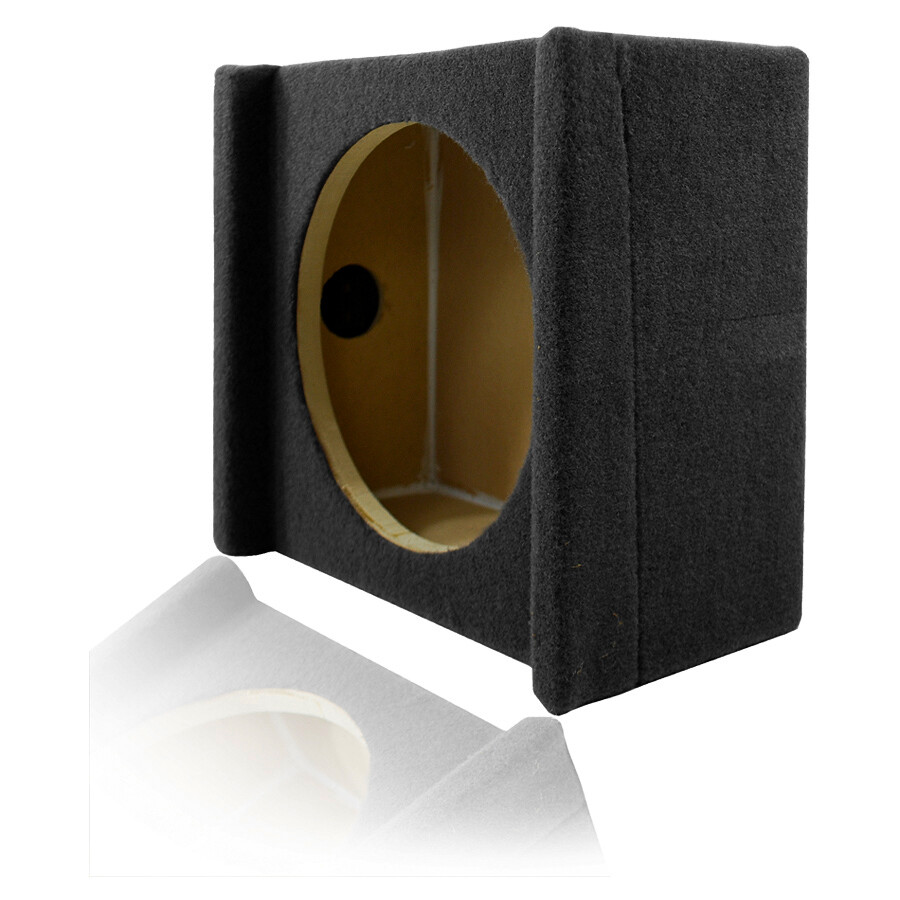 .27 ft³ Shallow-Mount MDF Downfire Sub Enclosure Box for 10" Slim Car ...