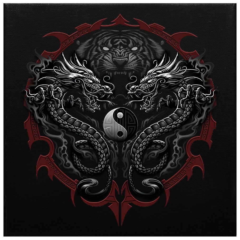 Yin Yang Dragon Tiger Drawing Yin And Yang, Tiger And Dragon | Dragons