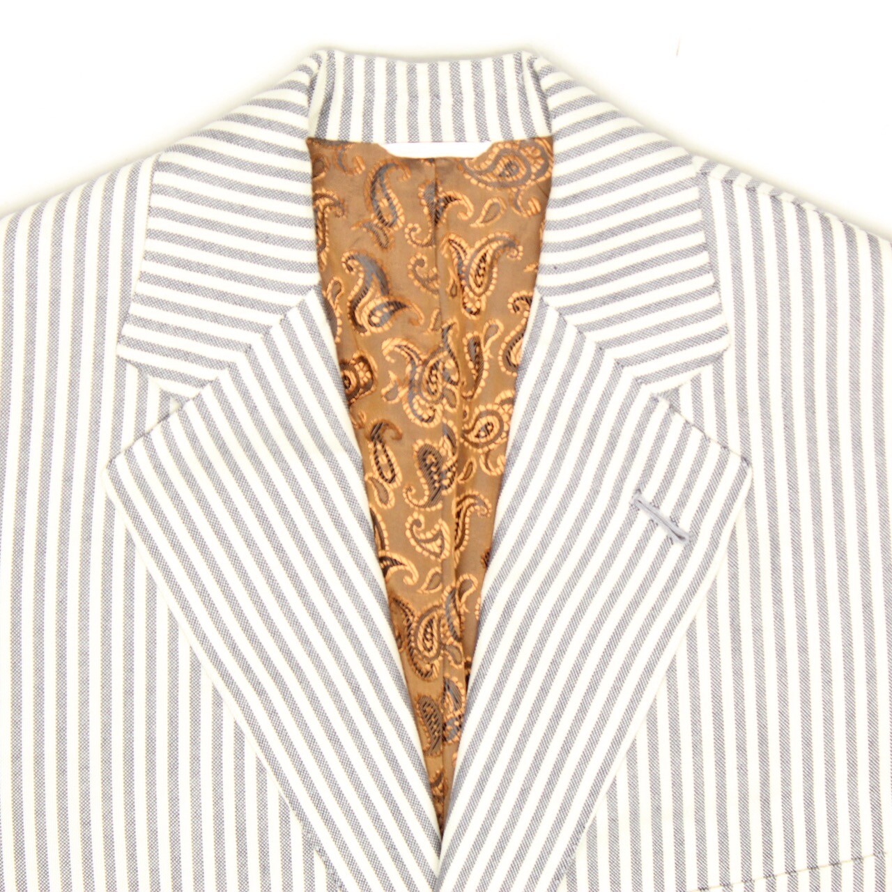 Domenico Spano Mens Sport Coat 40R Gray White Stripe Dapper Jacket | eBay