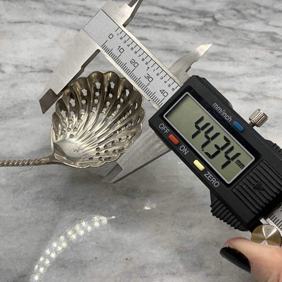 925 Sterling Silver Antique Decorative Sugar Caster Bonbon Spoon | eBay UK