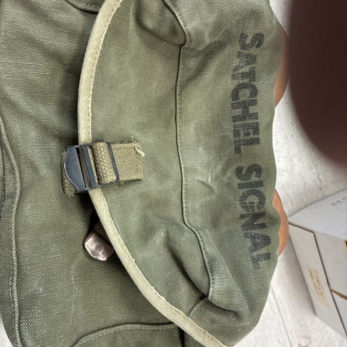 WWII US Army Satchel Signal Combat Radio Pouch Cover Strap Bag Original ...