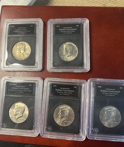 Bradford Exchange Uncirculated U.S. Silver Half-Dollar Display Case W ...