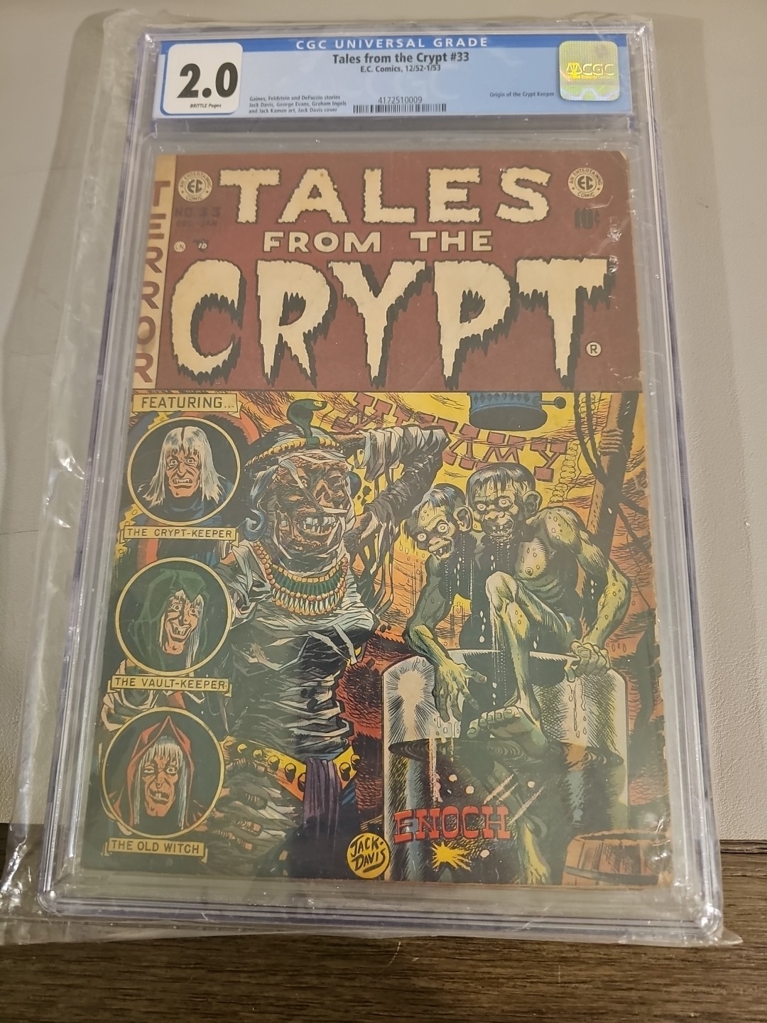 Tales from the Crypt EC 33 Golden Age Origin of the Crypt Keeper 2.0 ...