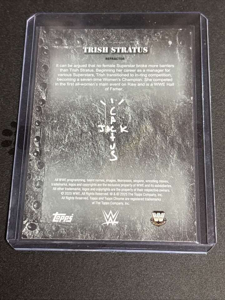 2025 Topps Chrome Wwe Cactus Jack Trish Stratus #9 Base Refractor 🌈 ...
