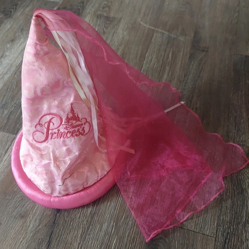 Disney Parks Pink Pointed Tall Princess Hat Ribbons Tassels Glitter | eBay