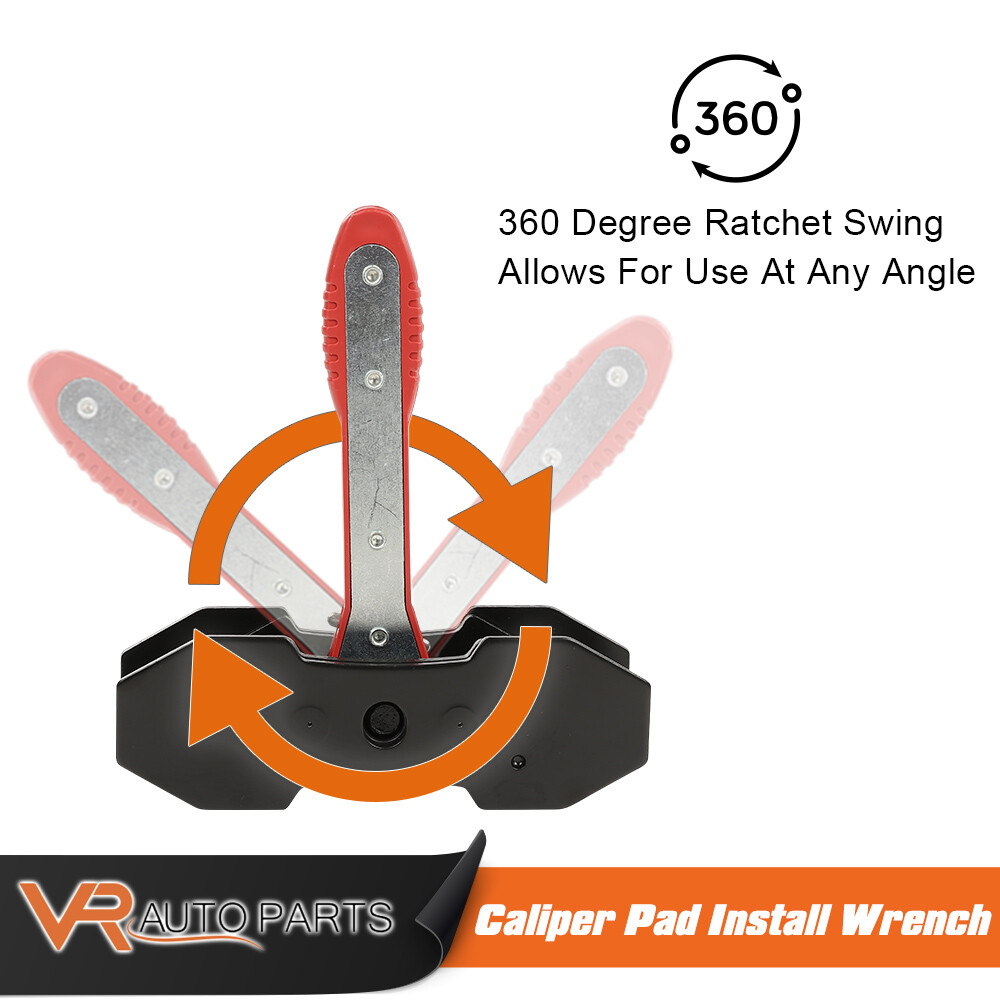 Car 360° Ratcheting Brake Piston Spreader Wrench Caliper Pad Install ...