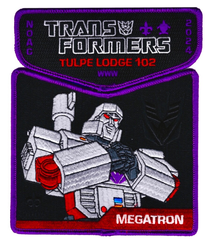 OA TULPE 102 BSA RI 2024 NOAC 2-PATCH SET TRANSFORMERS G1 MEGATRON 2 ...