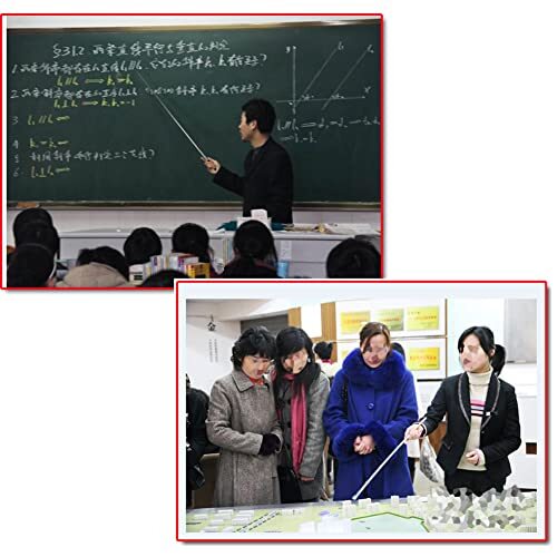 luzen 2Pcs Stainless Steel Telescopic Handheld Flagpoles Teaching Pole ...