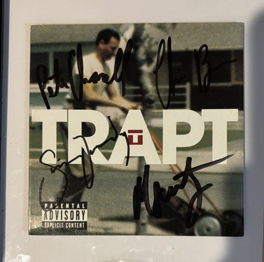 TRAPT TRAPT SELF TITLED SIGNED JSA CD Autograph FRAMED DISPLAY band ...