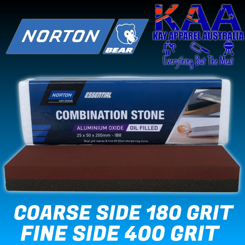 Norton Bear Knife Sharpening Combination Aluminium Oxide Stone IB8 ...