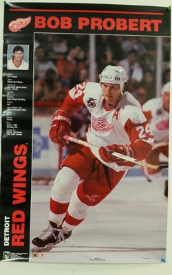 1990's BOB PROBERT Detroit Red Wings Poster NEW STILL SEALED | eBay