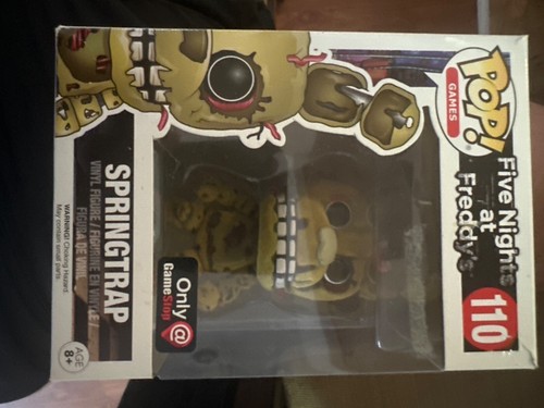 2016 GameStop Excl 110 FLOCKED SPRINGTRAP Funko Pop Five Nights at ...