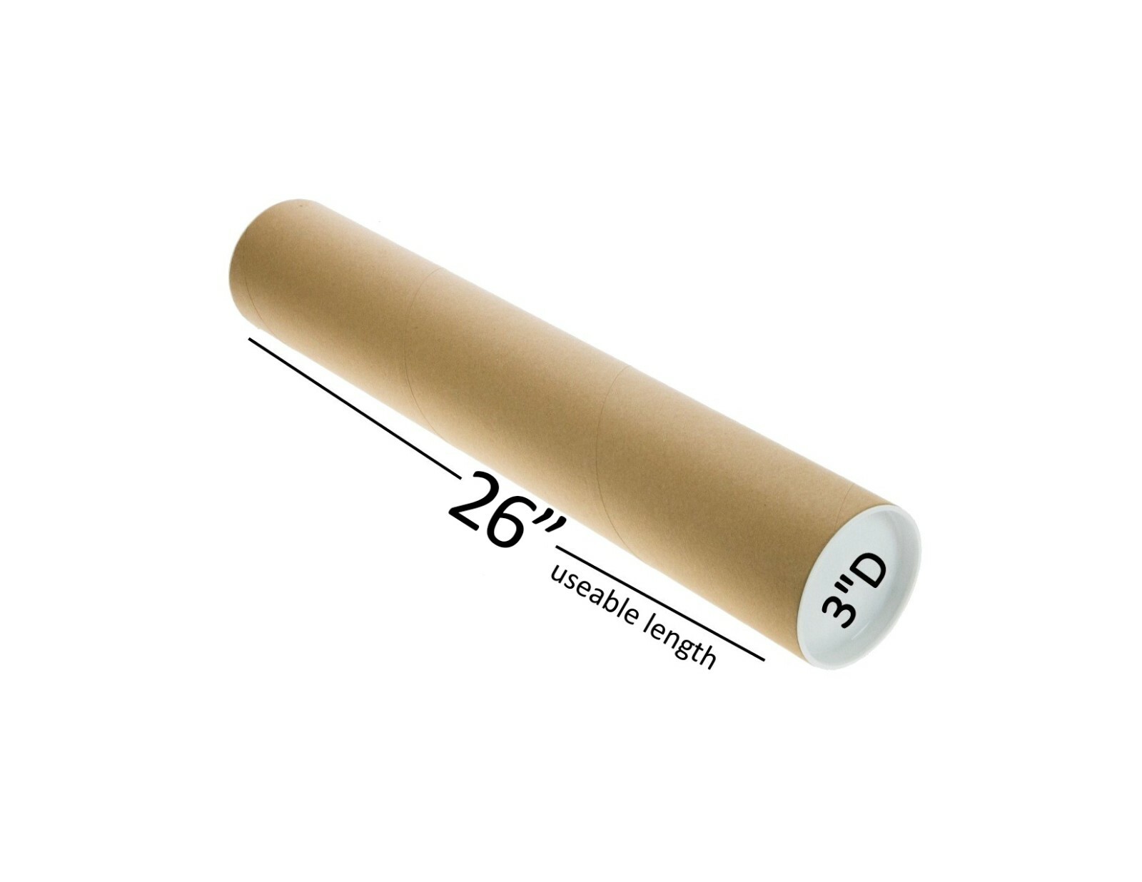 Mailing Tube 3 Diameter X 26 Long With Plastic End Caps 2 Pack EBay