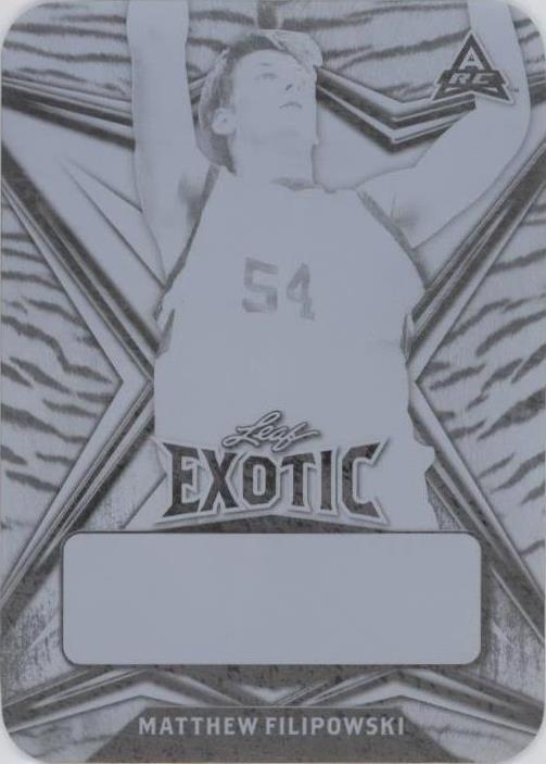 2022-23 Leaf Exotic - Matthew Filipowski #BA-MF1 Printing Plate Black ...