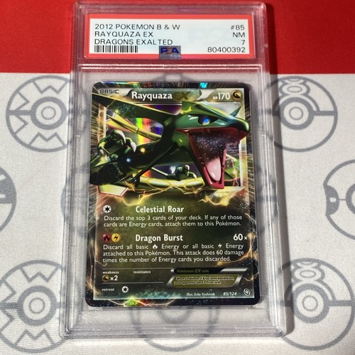 PSA 7 NM Rayquaza Ex 85/124 Pokemon 2012 Dragons Exalted Card 0392 | eBay
