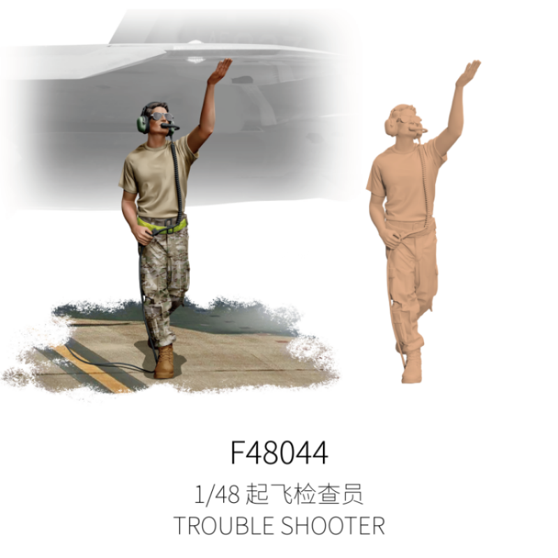 Galaxy 1/48 Resin Miniature Modern Fighter US AF Ground Crew Figure ...