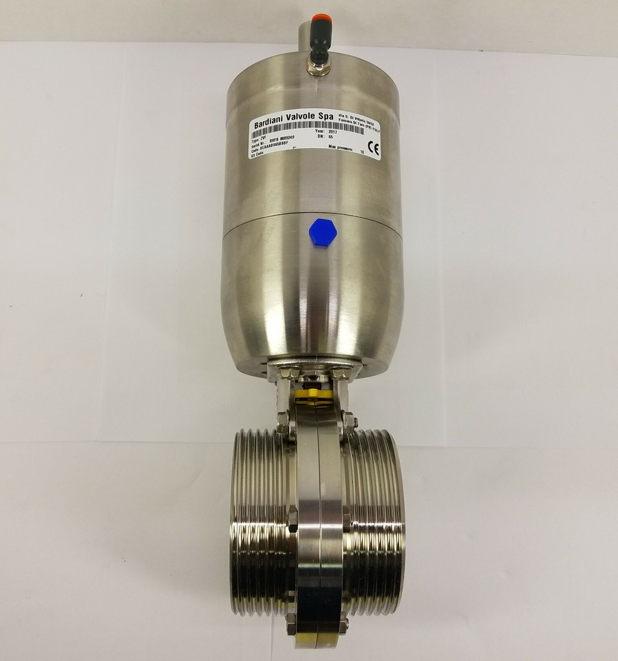 Bardiani Valvole Spa ZVF Series DN65 SS Butterfly Valve (BEAAAB065BSBF ...