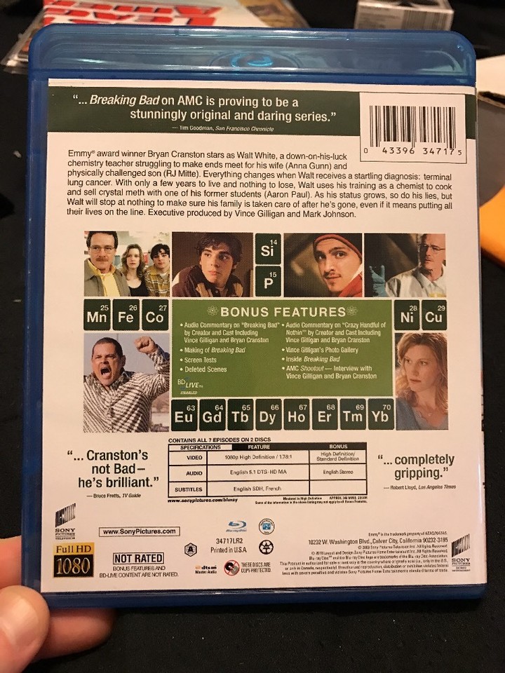 Breaking Bad: The Complete First Season (Blu-ray Disc, 2010, 2-Disc Set ...