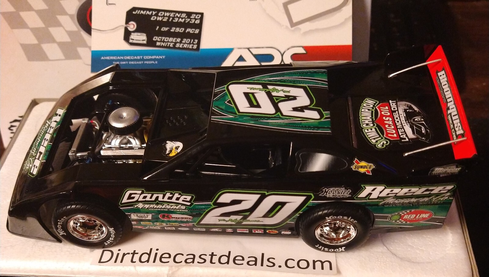 Jimmy Owens 2013 ADC Late Model Dirt Car 1/24 Diecast 3 Time Lucas Oil ...