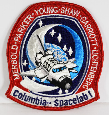 4" Retro Patch NASA Columbia Spacelab 1 Merbold Parker Shaw Garriott | eBay