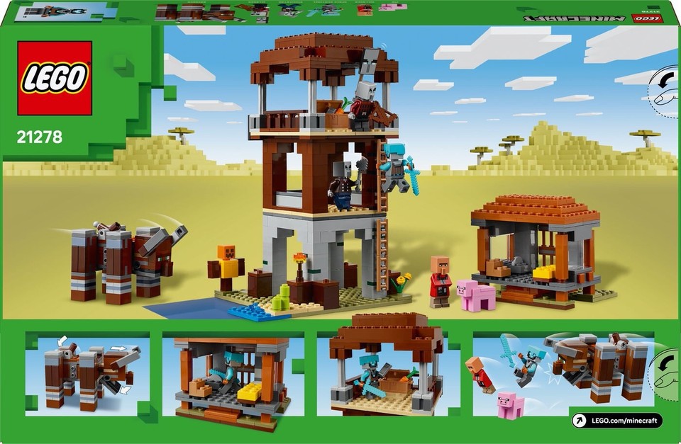 LEGO Minecraft 21278 The Pillager Outpost and Ravager 665 pcs Toy ...