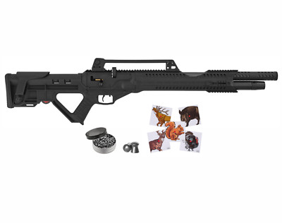 Hatsan Invader Auto .25 Cal PCP Air Rifle with Targets and Pellets ...