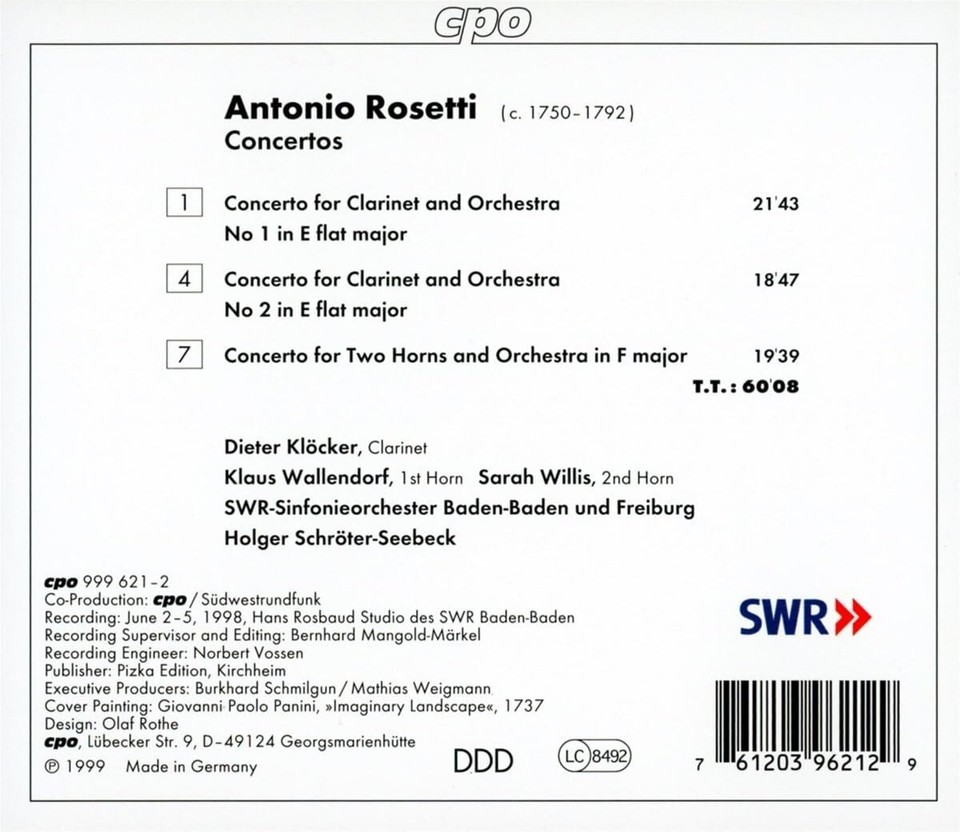 Soloists:Swr So Clarinet Concerto (Seebeck, Swr So, Klocker, Wa (CD ...