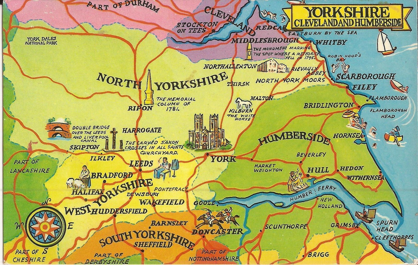 Yorkshire - Cleveland & Humberside, UNITED KINGDOM - HAM RADIO - MAP | eBay