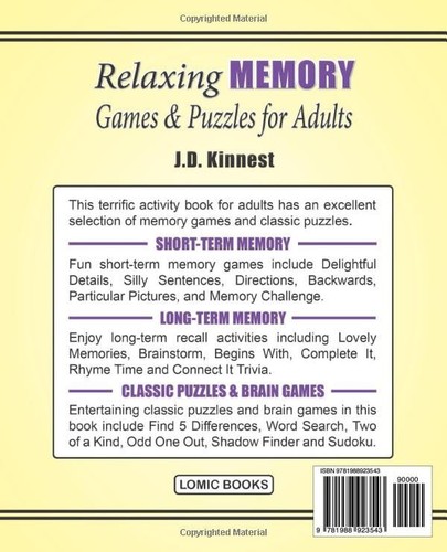 Relaxing Memory Games & Puzzles for Adults: Includes Easy Memory Games, Classic | eBay
