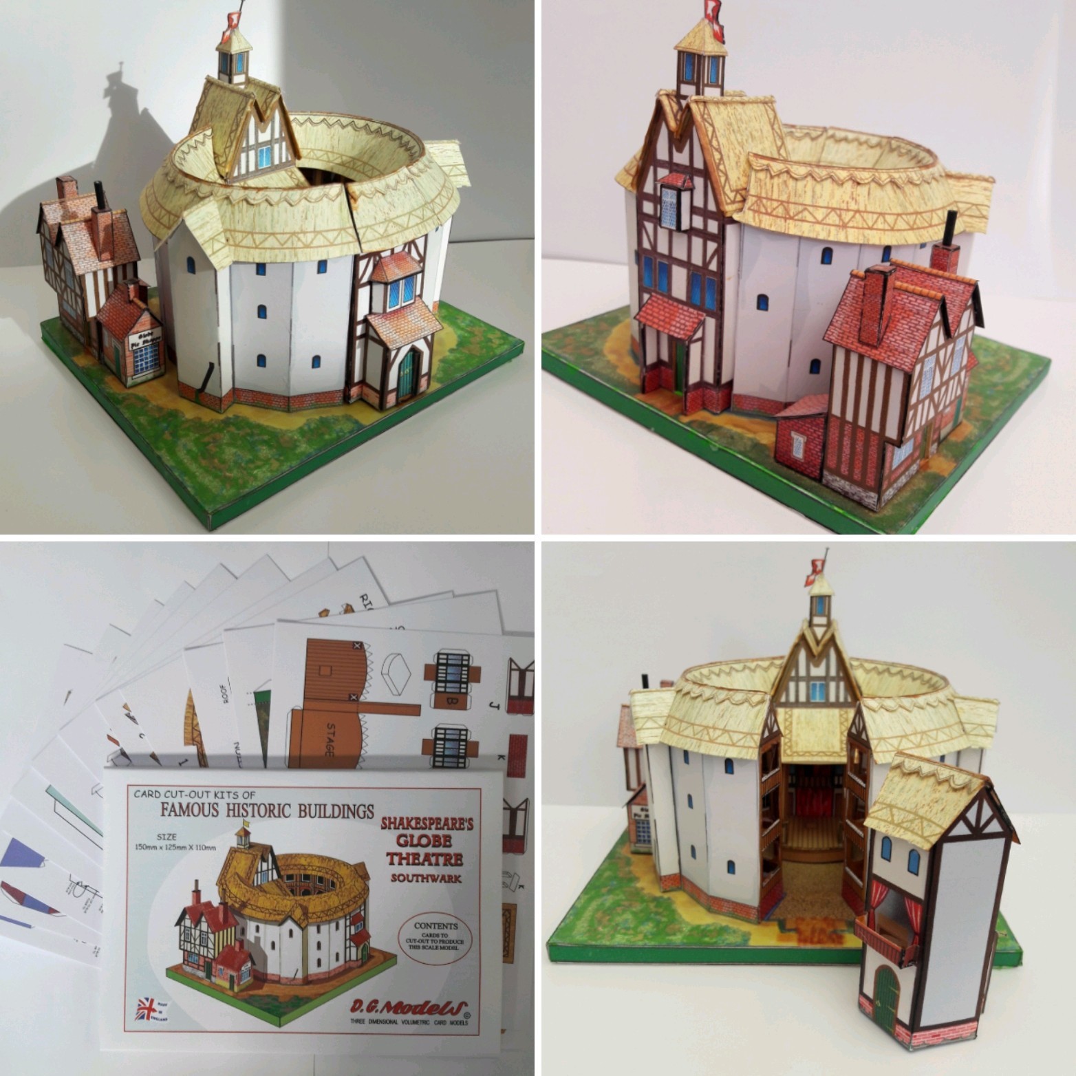 SHAKESPEARES SHAKESPEARE'S GLOBE THEATRE FULL COLOUR A5 CUT OUT CARD ...