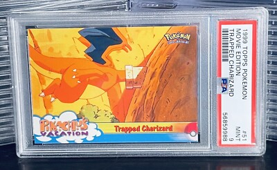 Pokemon Topps 1999 Movie Edition Pikachu Charizard Card #51 PSA 9 MINT LOW POP | eBay