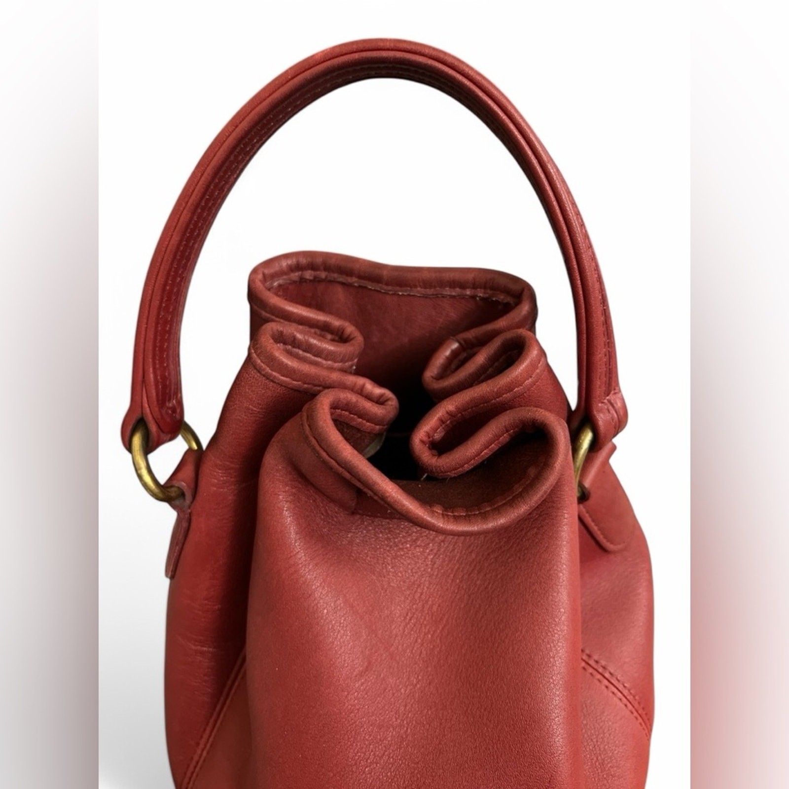 COACH Vintage Red Top Handle Glove Tanned Sling Backpack Rare!! | eBay