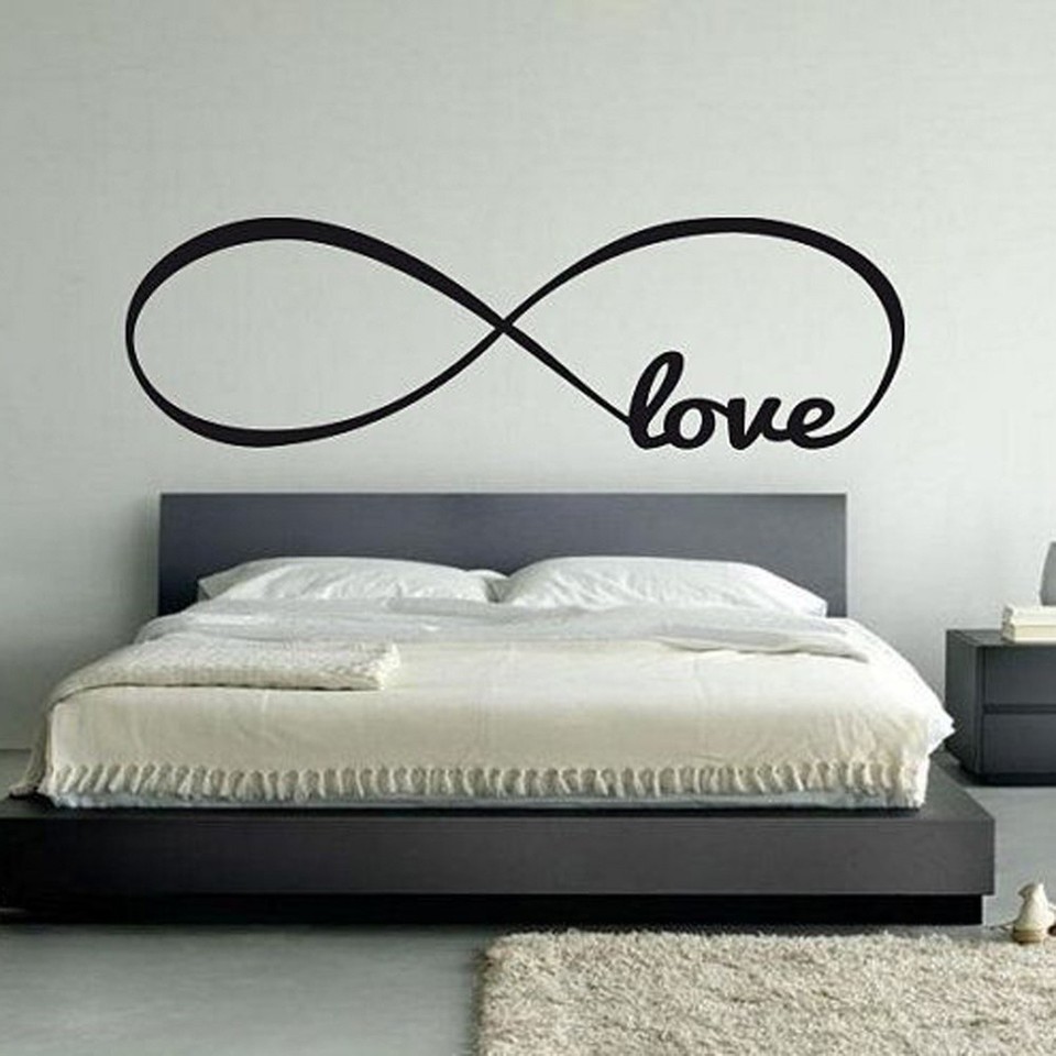 Love Wall Stickers PVC Removable Letter Decals for Bedroom Wall ...