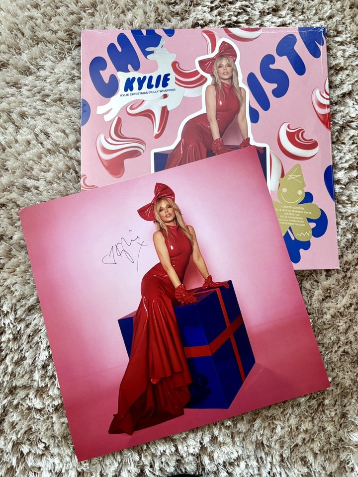 Kylie Minogue - Kylie Christmas - Limited Pink & white marble LP ...