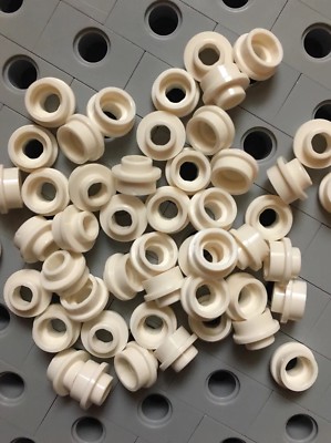 Lego White 1X1 Round Dot Plates With Hole Bricks Dots Stud Caps New ...