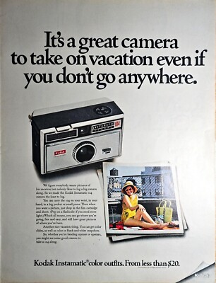KODAK - CAMERA - INSTAMATIC - COLOR OUTFITS - 1968 Vintage Print Ad | eBay
