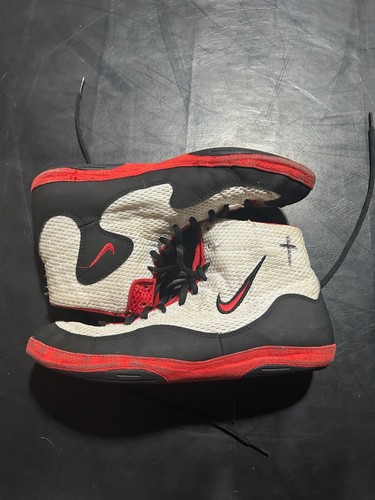 Nike Inflict Wrestling Shoes Red/Black/White Mens Size 8.5 | eBay